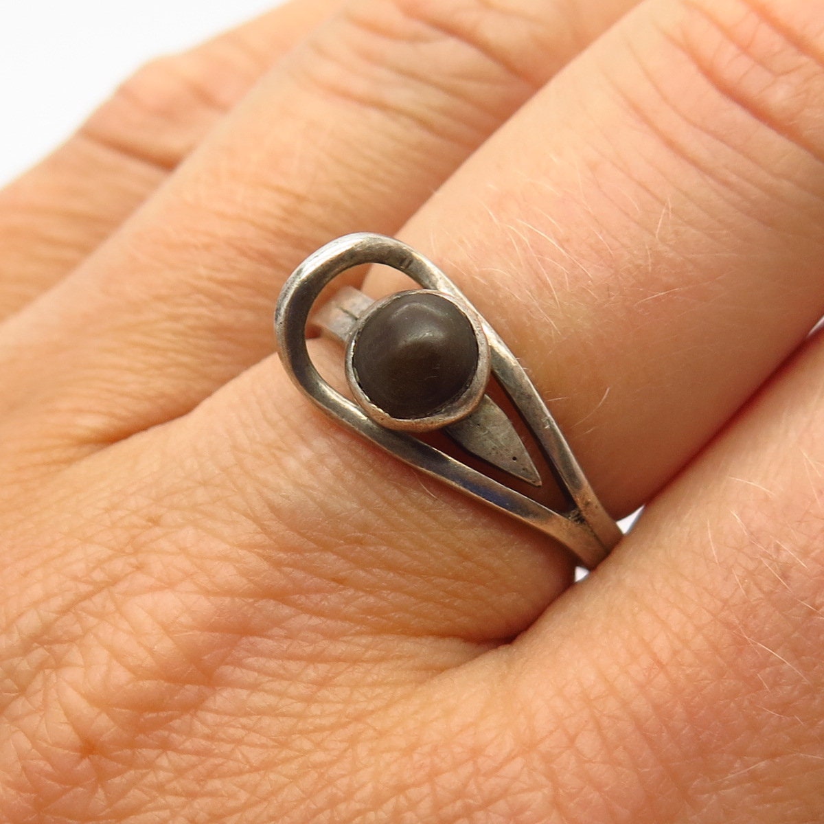 925 Sterling Silver Vintage Mexico Shell Loop Design Ring Size | Etsy