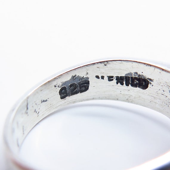 925 Sterling Silver Vintage Mexico Knot Ring Size 8 - Gem