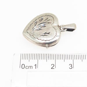 925 Sterling Silver Vintage Italy Engraved Locket Heart Pendant - Etsy