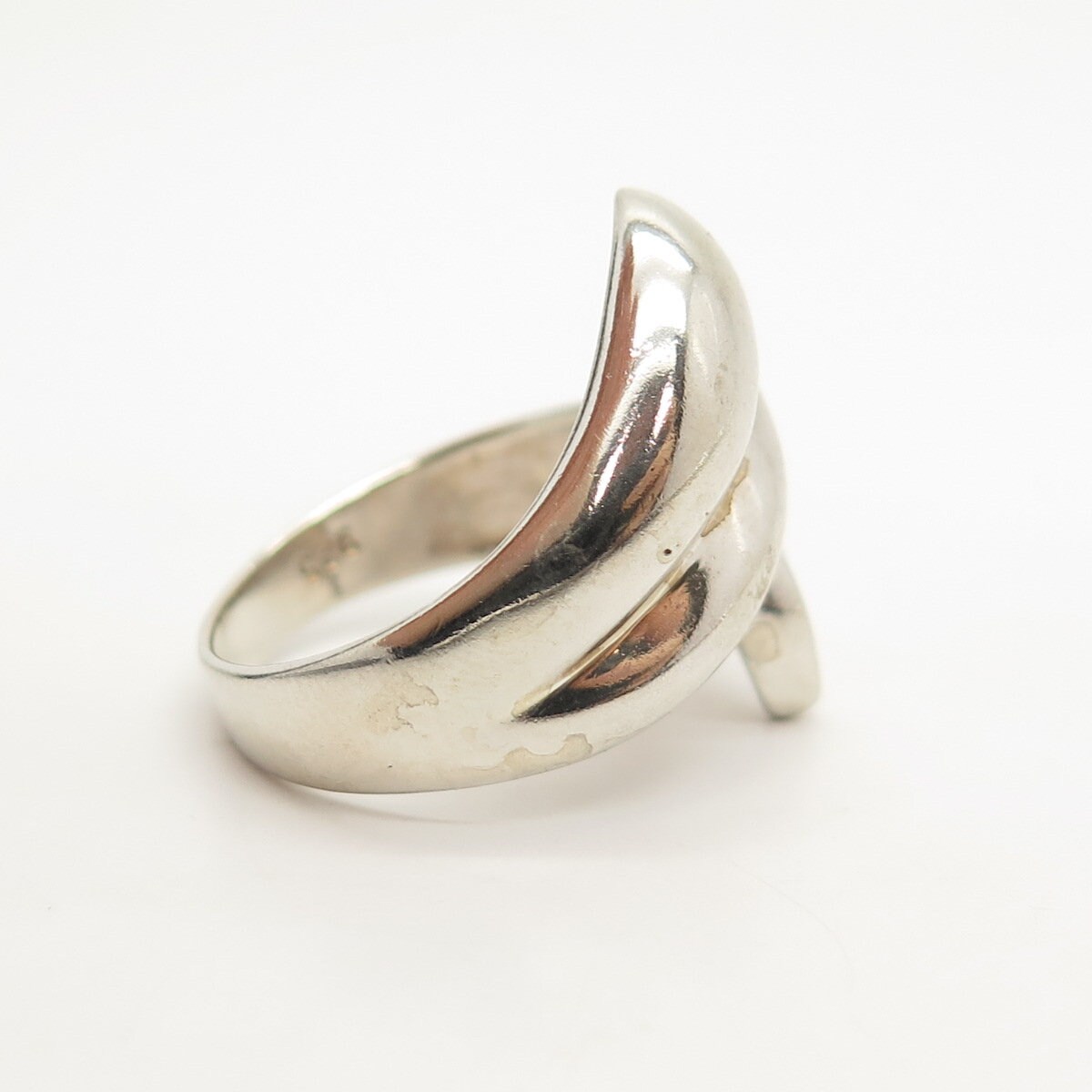 925 Sterling Silver Vintage Puffy Ribbed Ring Size 8 - Etsy