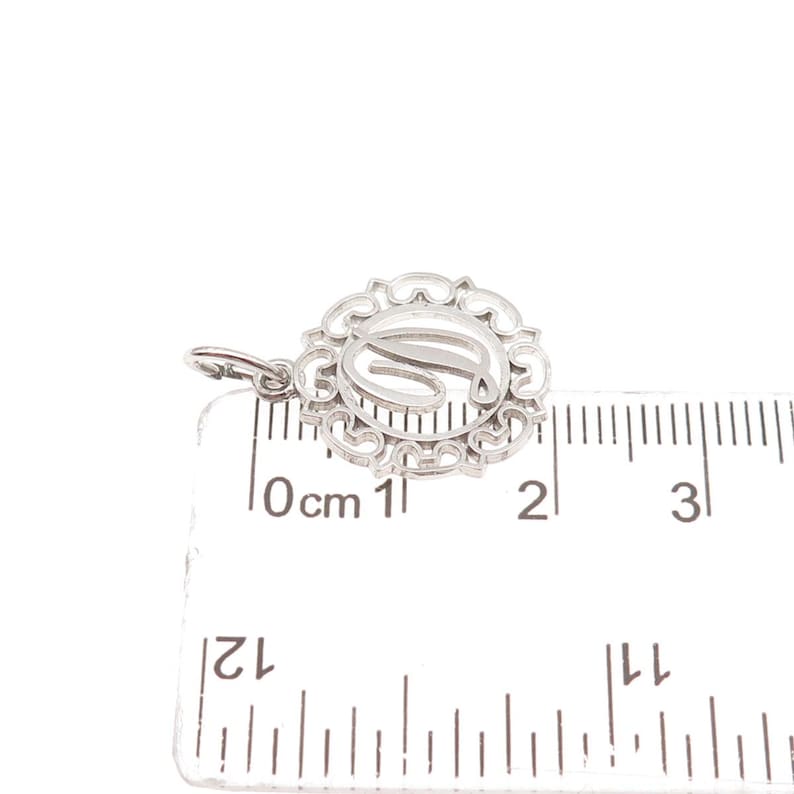 925 Sterling Silver Vintage Letter D Initial Ornate Mini Charm Pendant ...