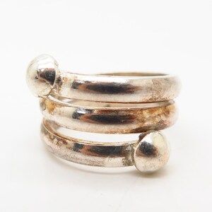 925 Sterling Silver Spiral Spring Design Wide Ring Size 4 3/4 - Etsy