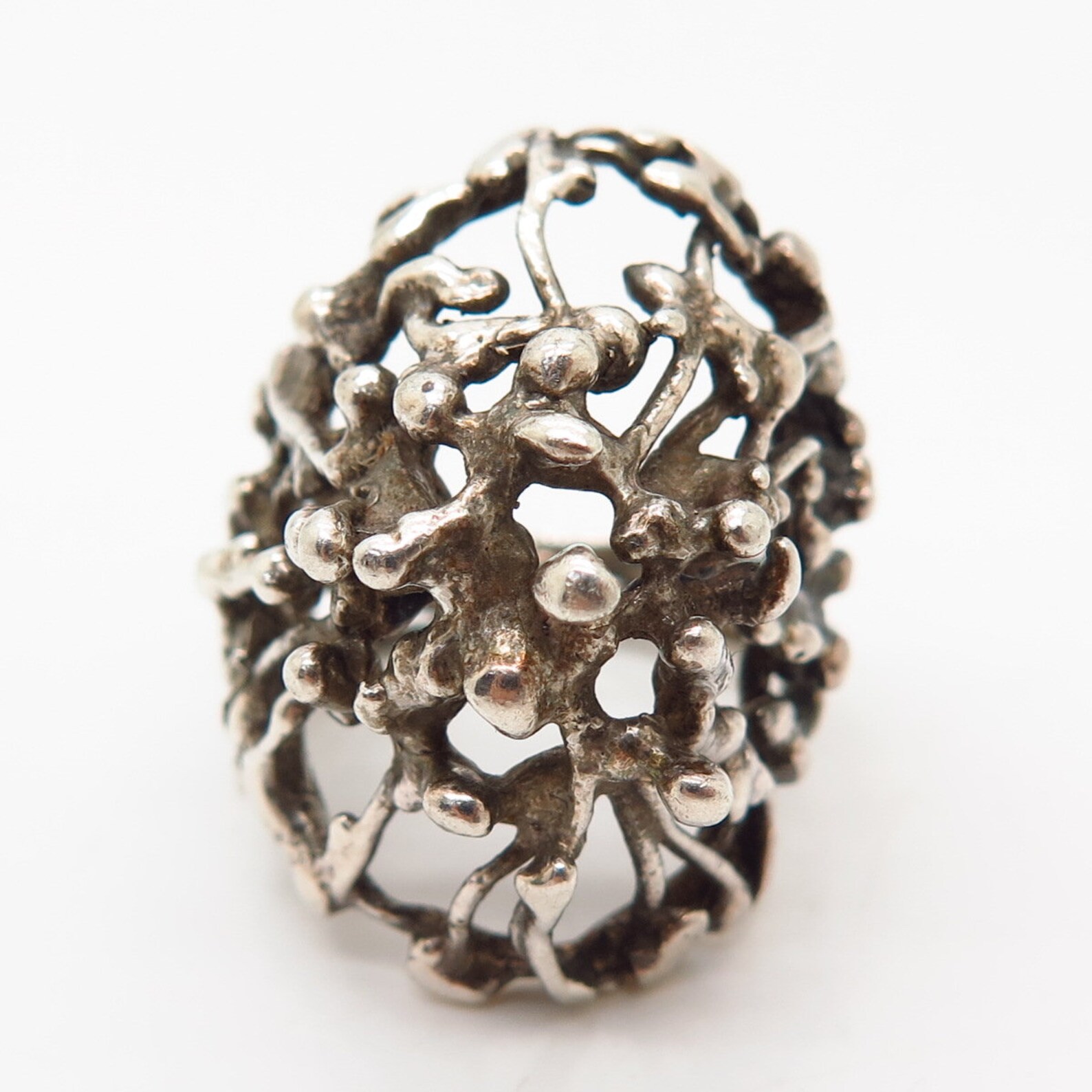925 Sterling Silver Vintage Israel Brutalist Design Ring Size - Etsy