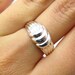 925 Sterling Silver Vintage Ribbed Ring Size 7 - Etsy