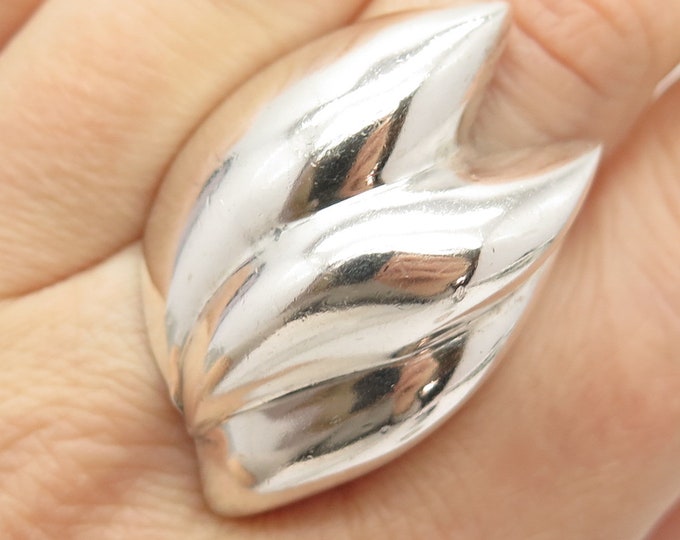 925 Sterling Silver Vintage Mexico Modernist Statement Ring Size 8 - Etsy
