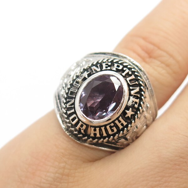925 Amethyst Ring - Etsy