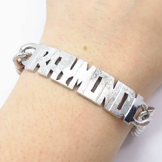 925 Sterling Silver Vintage Elco Raymond Personalized Cable Bracelet 7.25 Etsy Italia