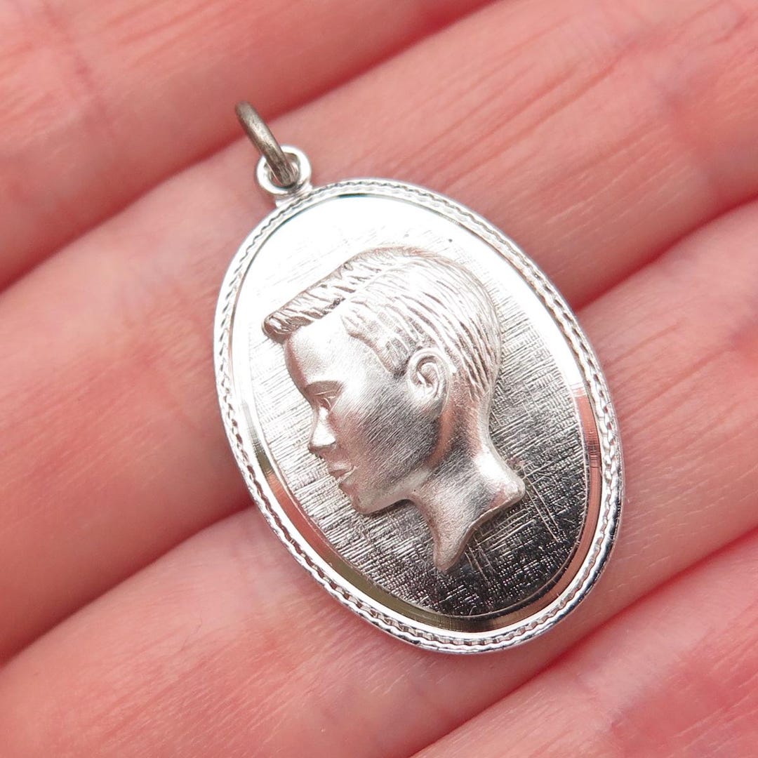 Franklin Mint 925 Sterling Silver Vintage Boy Profile Charm Pendant - Etsy