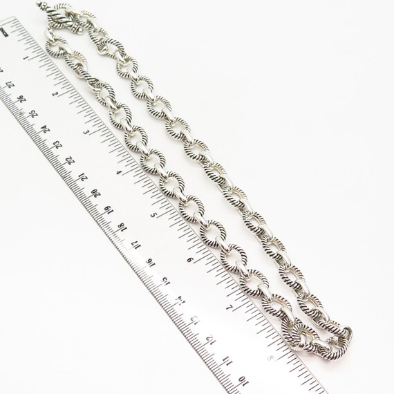 925 Sterling Silver Twisted and Smooth Rolo Chain Nec… - Gem