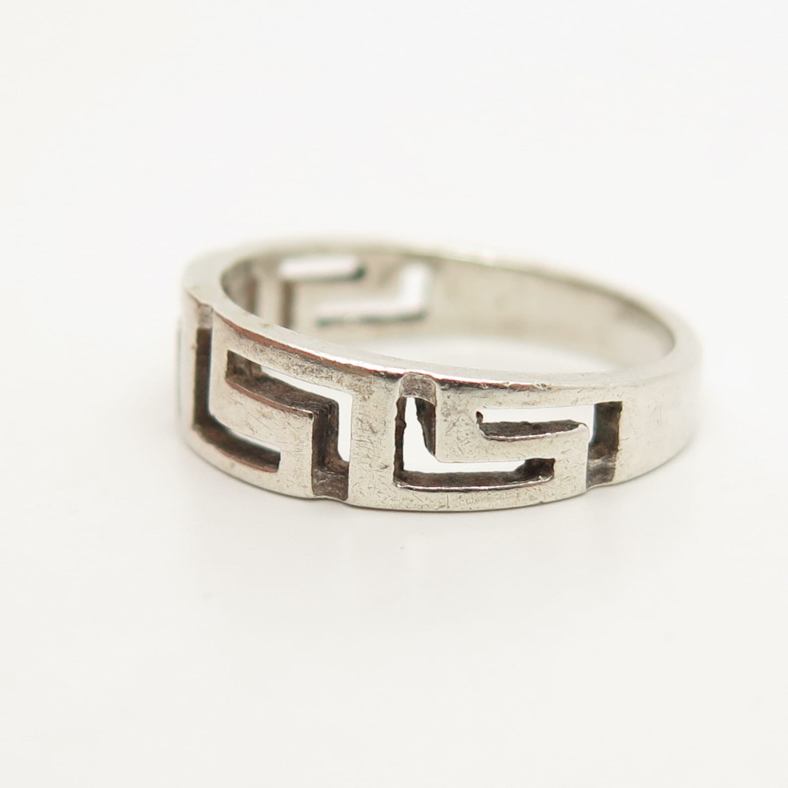 925 Sterling Silver Vintage Greek Maze Design Ring Size 7 - Etsy