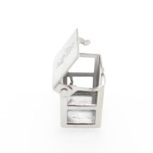 925 Sterling Silver Antique Art Deco US Dollar Cage Minimalist Lucky ...