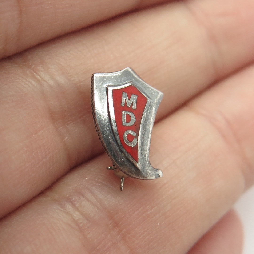 925 Sterling Silver Vintage Enamel Miami Dade College Pin Brooch - Etsy