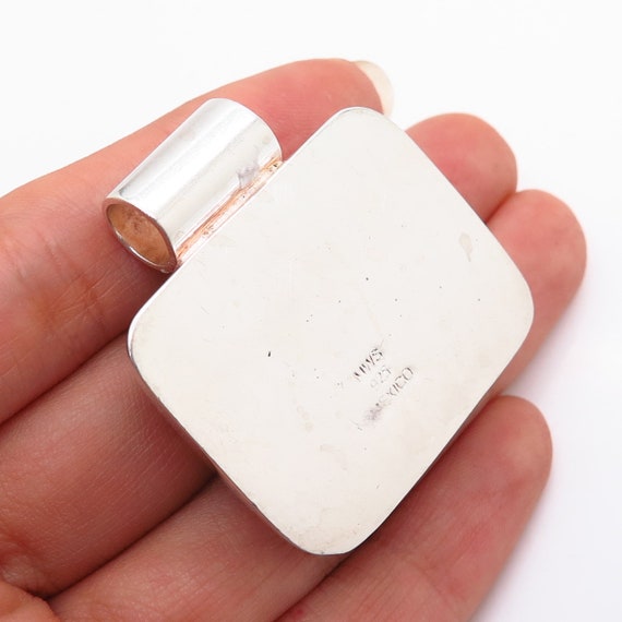 925 Sterling Silver Vintage Mexico Puffy Rectangular … - Gem