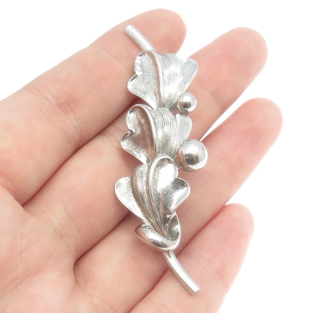 FORSTNER 925 Sterling Silver Antique Art Deco Floral Pin Brooch - Etsy