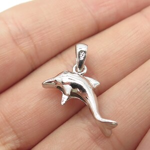 925 Sterling Silver Vintage C Z Dolphin for Good Luck Pendant - Etsy