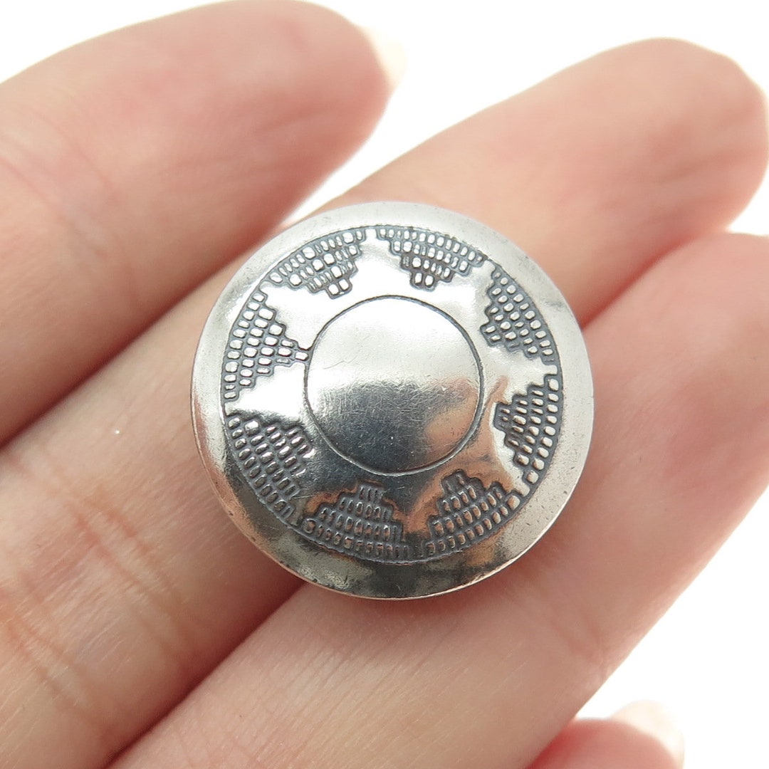 Old Pawn Hopi Sterling Silver Vintage Southwestern Concho Sun Tribal ...