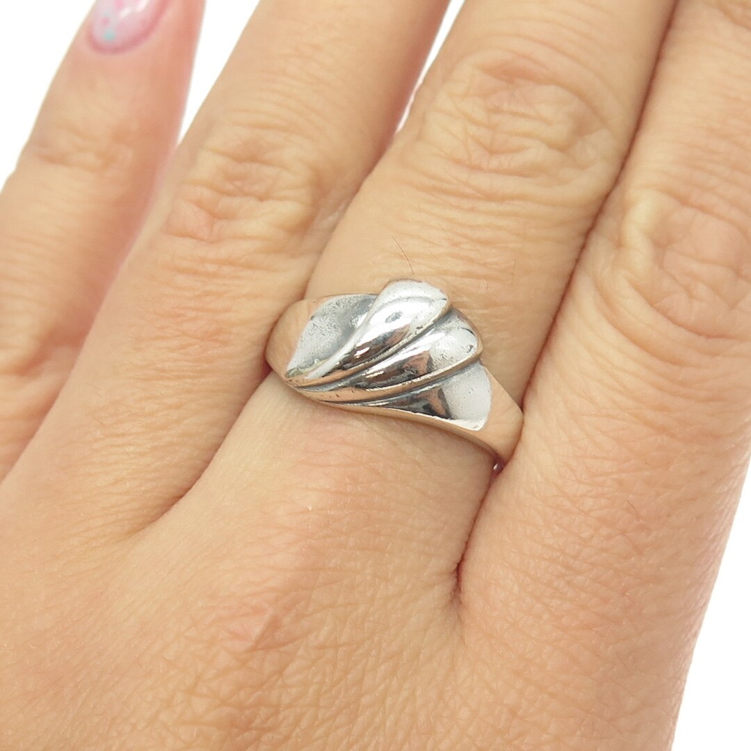 WHEELER MFG CO. 925 Sterling Silver Vintage Wavy Ring Size 8.25 - Etsy