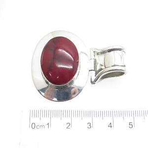 925 Sterling Silver Vintage Real Red Turquoise Modernist Pendant - Etsy