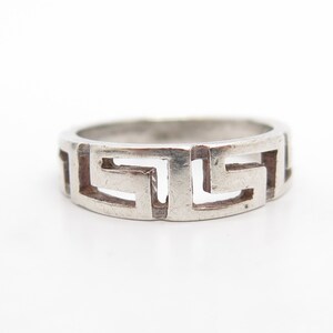 925 Sterling Silver Vintage Greek Maze Ring Size 6 3/4 - Etsy