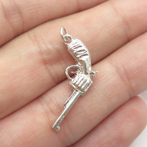 revolver gun charm pendant - Gem