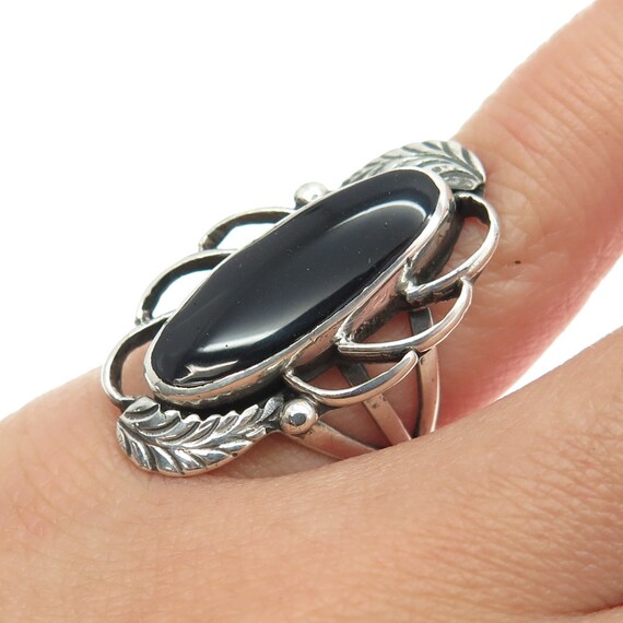 SILVER BEAR Old Pawn 925 Sterling Vintage Real Black … - Gem