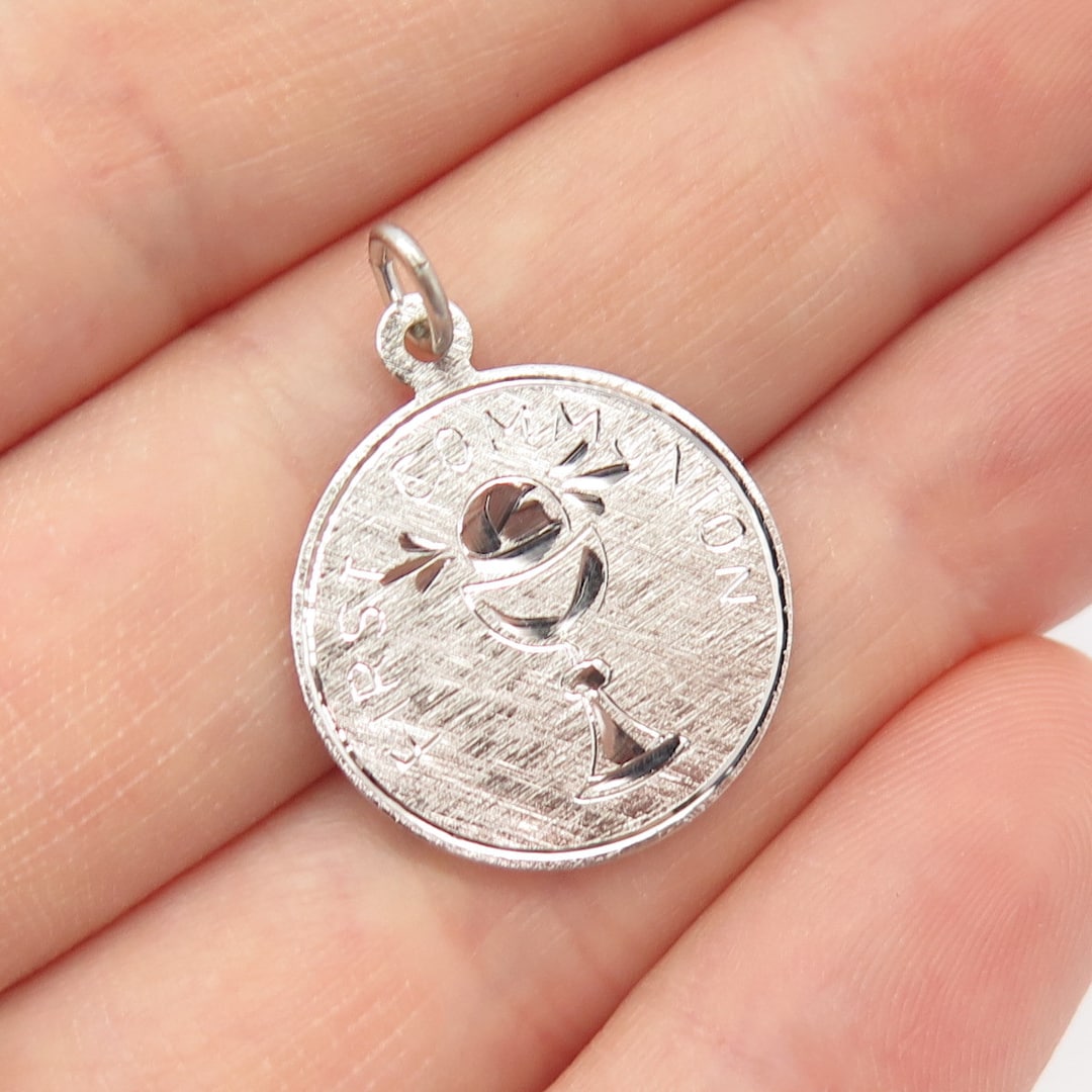 925 Sterling Silver Vintage Griffith and Sons Co first Communion Charm ...