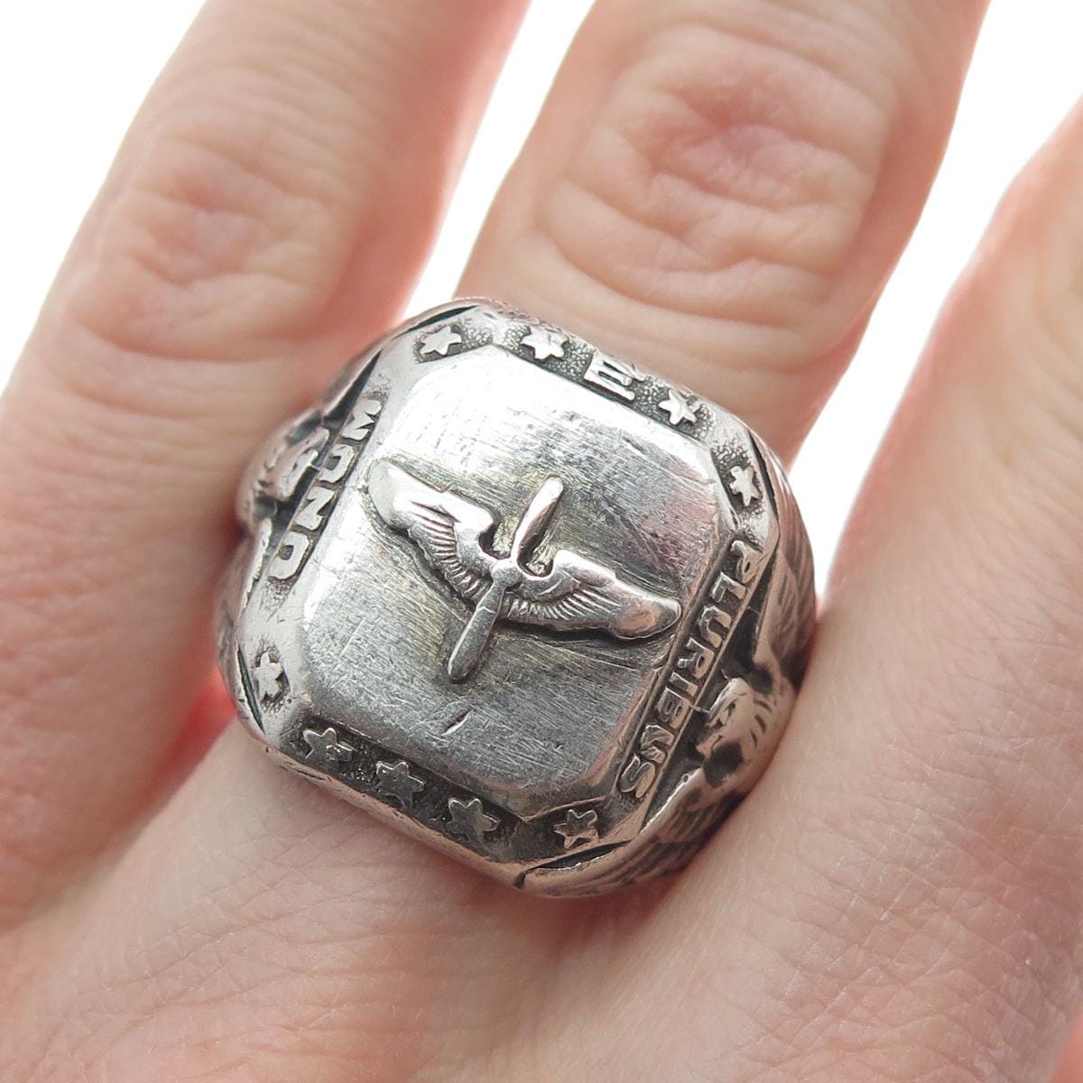 Vintage Us Army Sterling Ring - Etsy Vintage Us Army Sterling Ring - Etsy