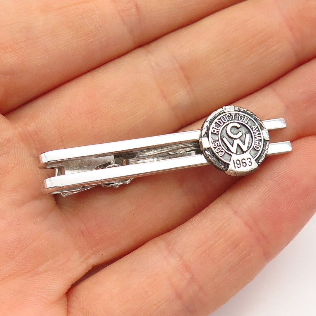 925 Sterling Silver Vintage Anson "cost Reduction Award 1963" Tie Clip ...