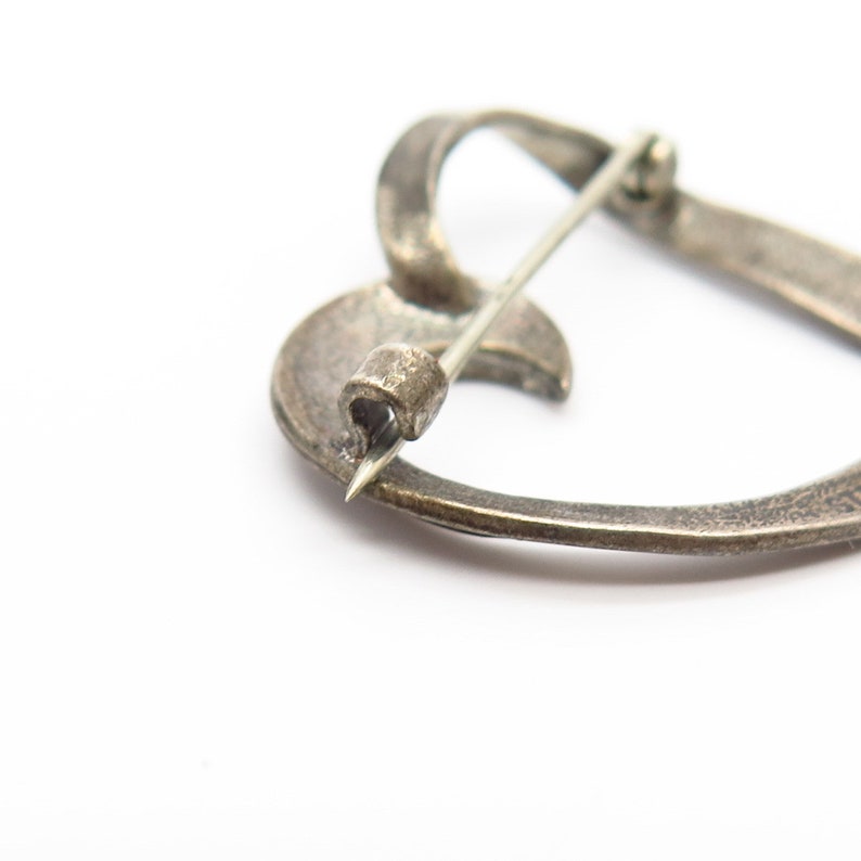 925 Sterling Silver Vintage Open Heart Design Pin Brooch | Etsy