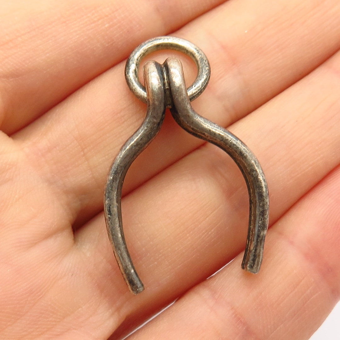 925 Sterling Silver Wishbone for Good Luck Design Pendant - Etsy