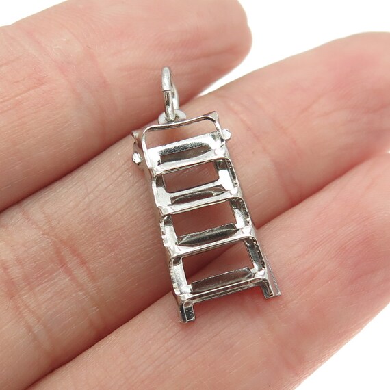 925 Sterling Silver Antique Art Deco Ladder 3D Movabl… - Gem