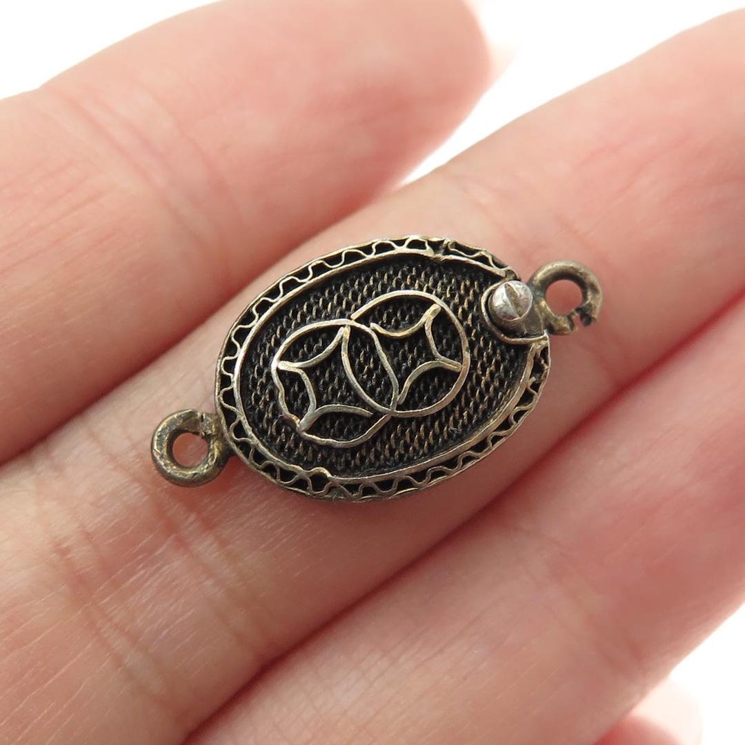 925 Sterling Silver Gold Plated Antique Box Lock Clasp for Bracelet and ...