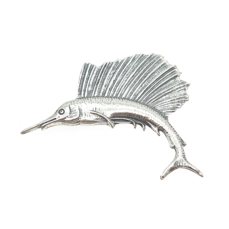 925 Sterling Silver Antique Art Deco Swordfish Pin Brooch - Etsy