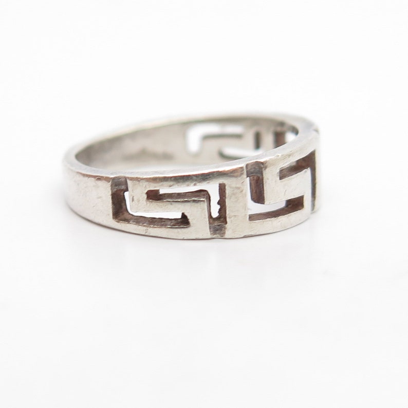 925 Sterling Silver Vintage Greek Maze Ring Size 6 3/4 - Etsy
