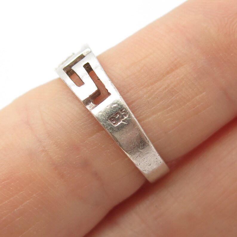 925 Sterling Silver Vintage Greek Maze Ring Size 6 3/4 - Etsy