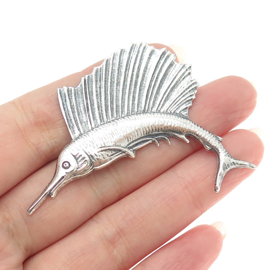 925 Sterling Silver Antique Art Deco Swordfish Pin Brooch - Etsy