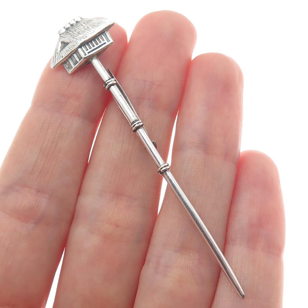 925 Sterling Silver Antique Art Deco Japanese House Bamboo Toothpick - Etsy