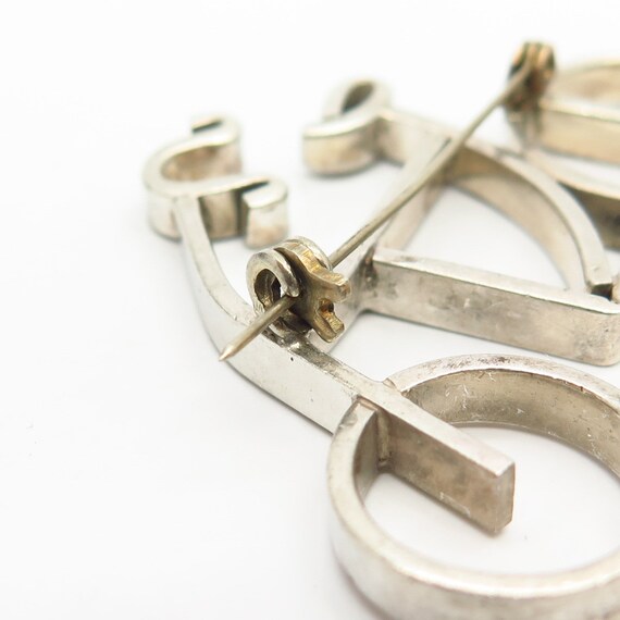 925 Sterling Silver Vintage Mexico Bicycle Design Pin… - Gem