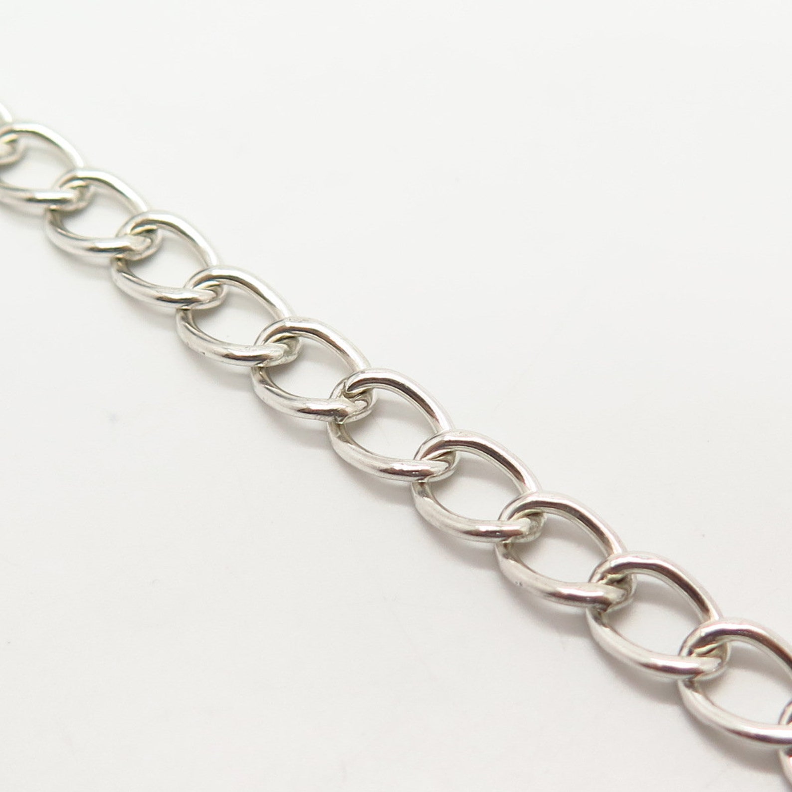 925 Sterling Silver Cable Link Bracelet 7.5 - Etsy