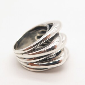 925 Sterling Silver Vintage Italy Multi-row Ring Size 4.75 - Etsy