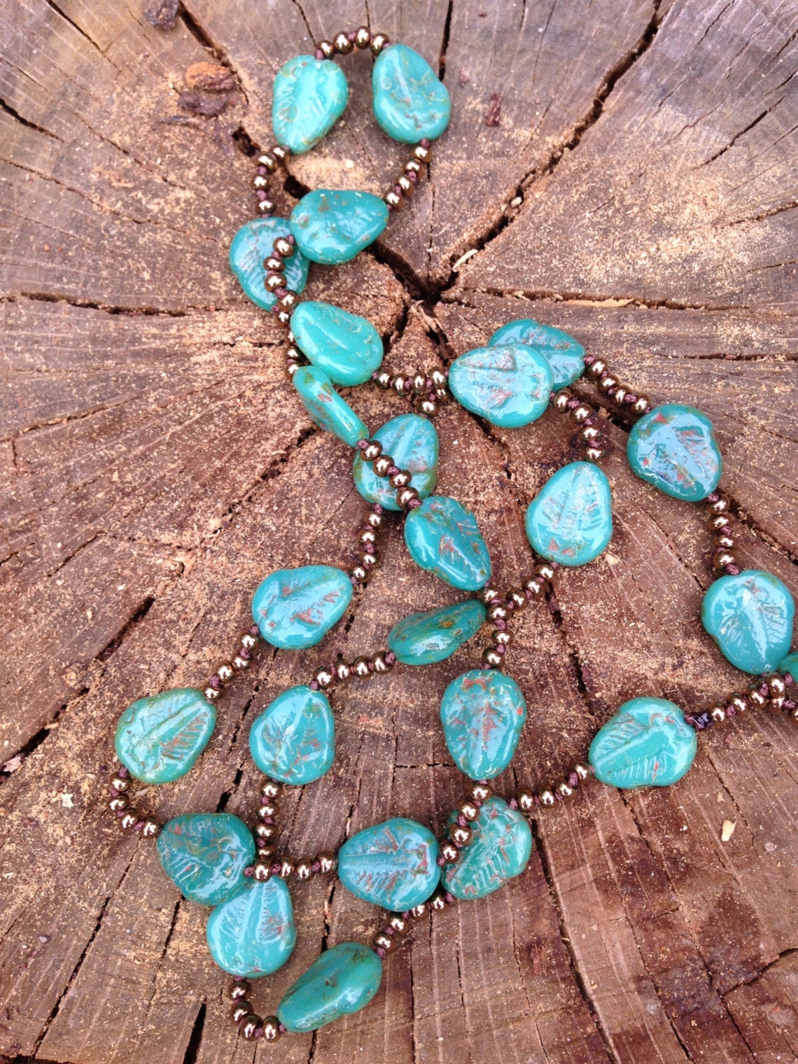 Ocean Trilobite Czech Beads Hand Knotted by Seejanesbeads - Etsy