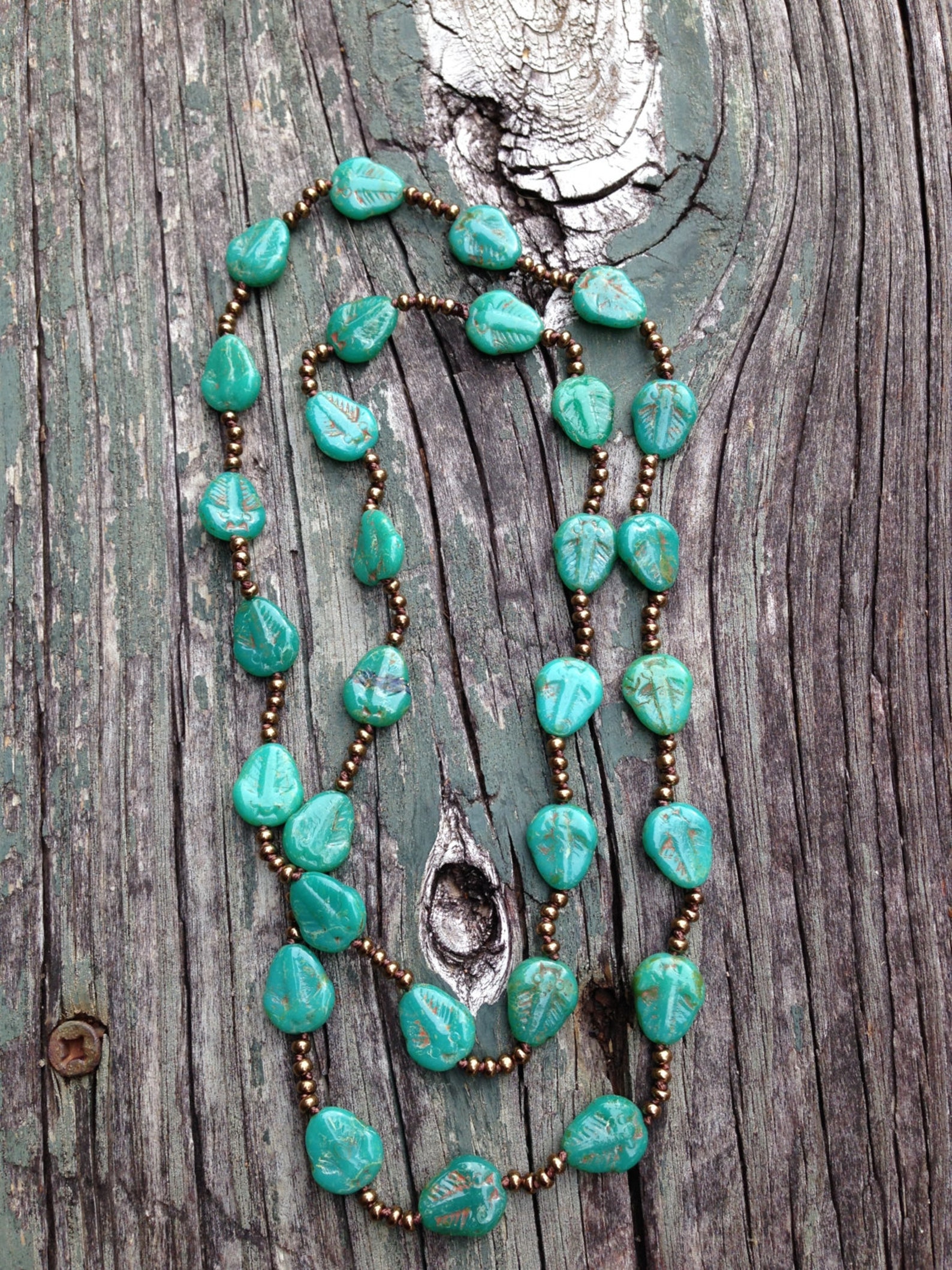 Ocean Trilobite Czech Beads Hand Knotted by Seejanesbeads - Etsy