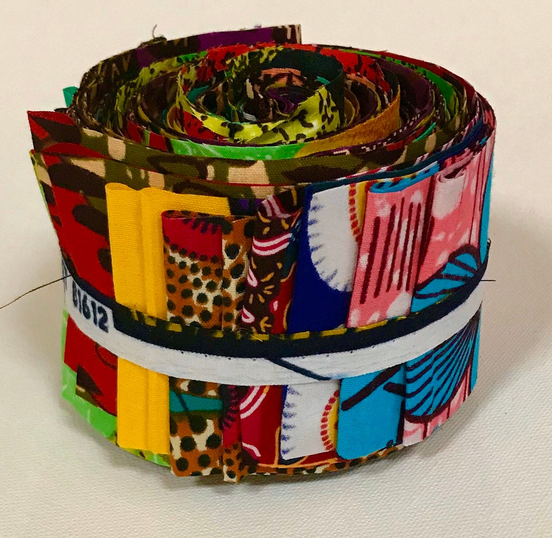 Jelly Roll Fabric African Print Designs/ Ankara, Strip Roll Precut ...