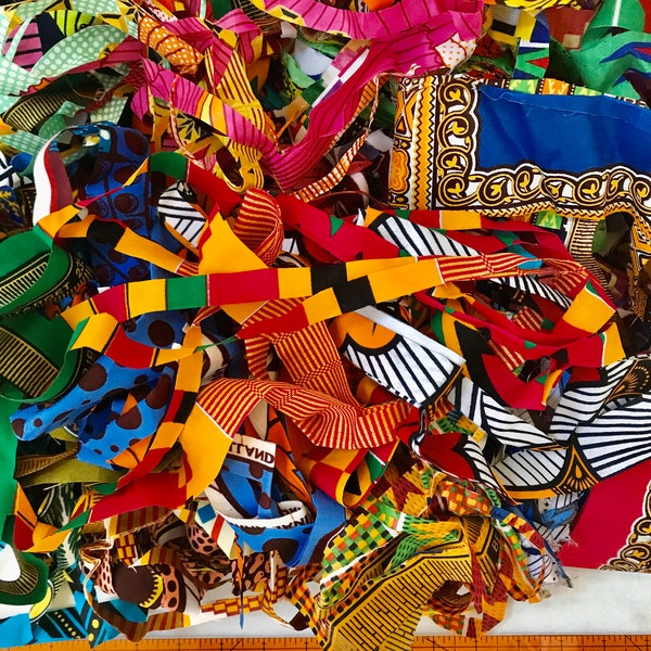 African Fabric Scraps - Etsy