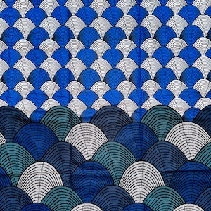 African Print Fabric/ Ankara Shades of Blue, Black, White 'presha ...