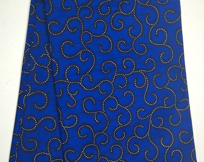African Print Fabric/ankara Blue White - Etsy