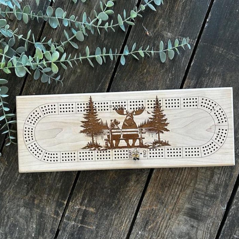 Rustic Cribbage Board - Etsy