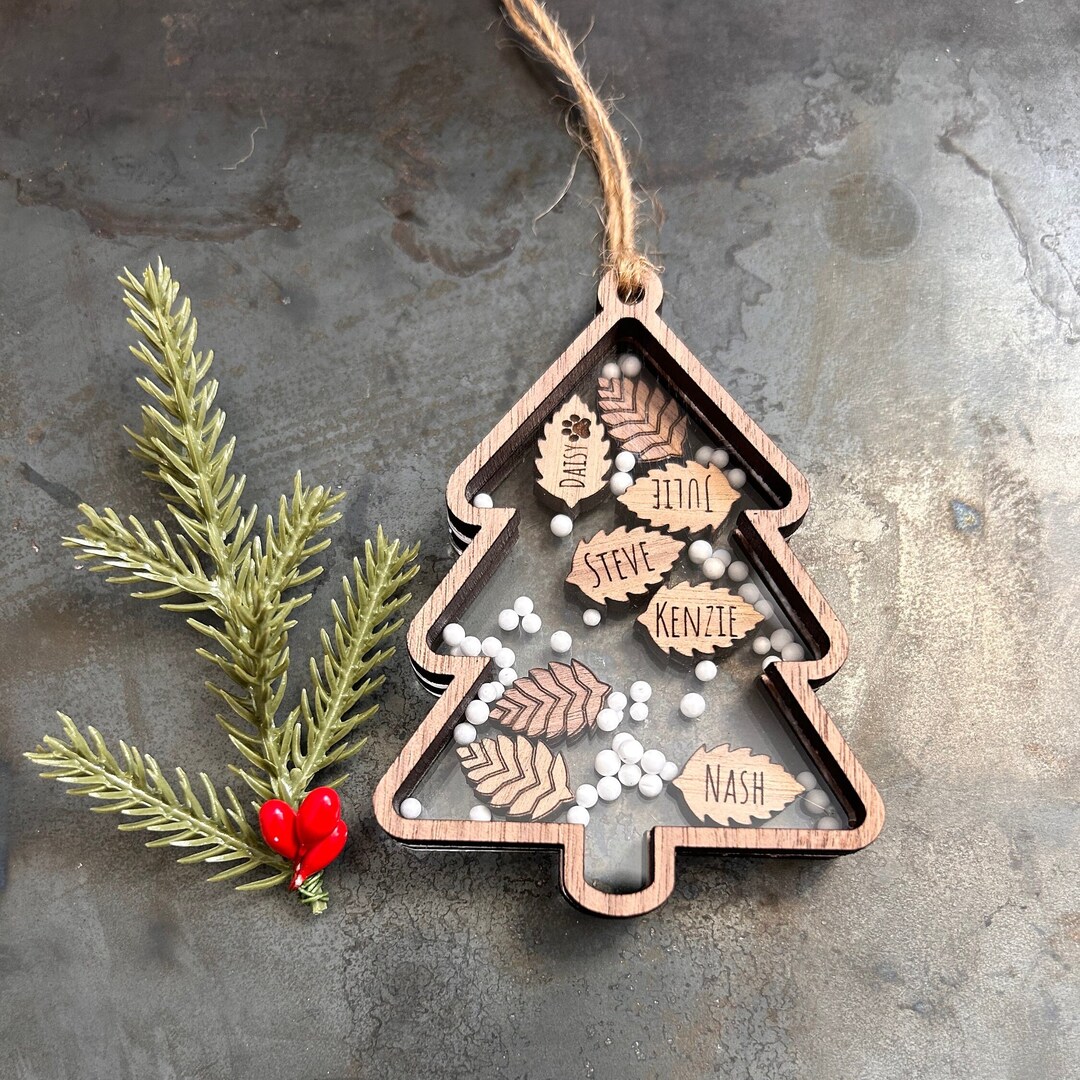 Christmas Tree Shaker Ornament - Custom Shaker Ornament - Custom ...