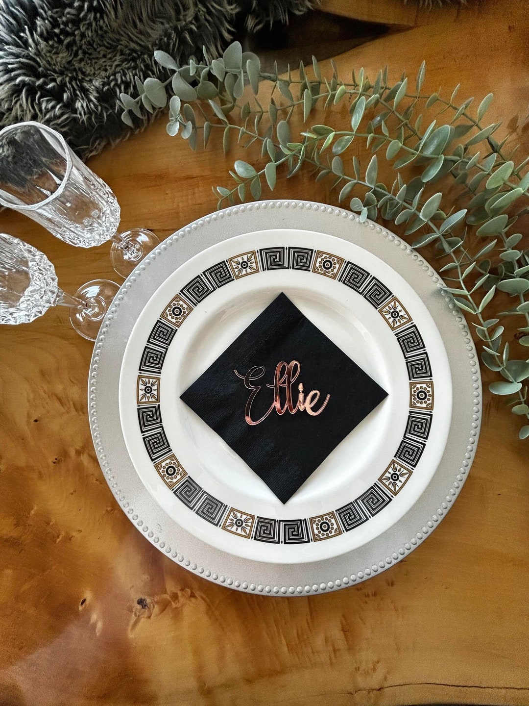 Name Tags Place Cards, Wedding Name Settings, Name Plates, Wooden Table ...