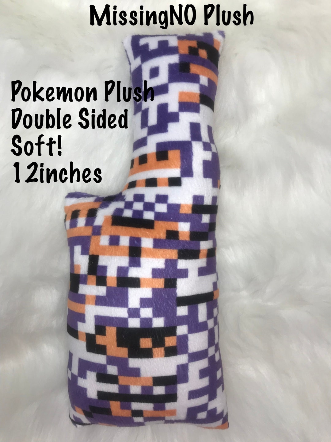 Missingno Glitch ,plush Minky Ready to SHIP, Missingno Toy, Missingno ...